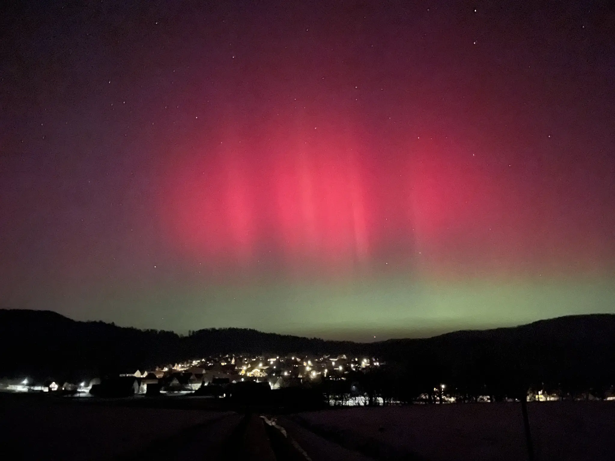 So sah man das Polarlicht in Unterlindelbach
